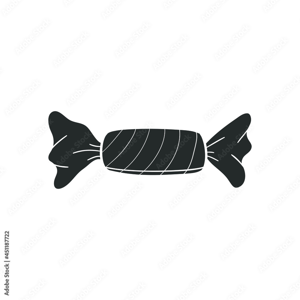 Candy Sweet Icon Silhouette Illustration. Sugar Vector Graphic ...