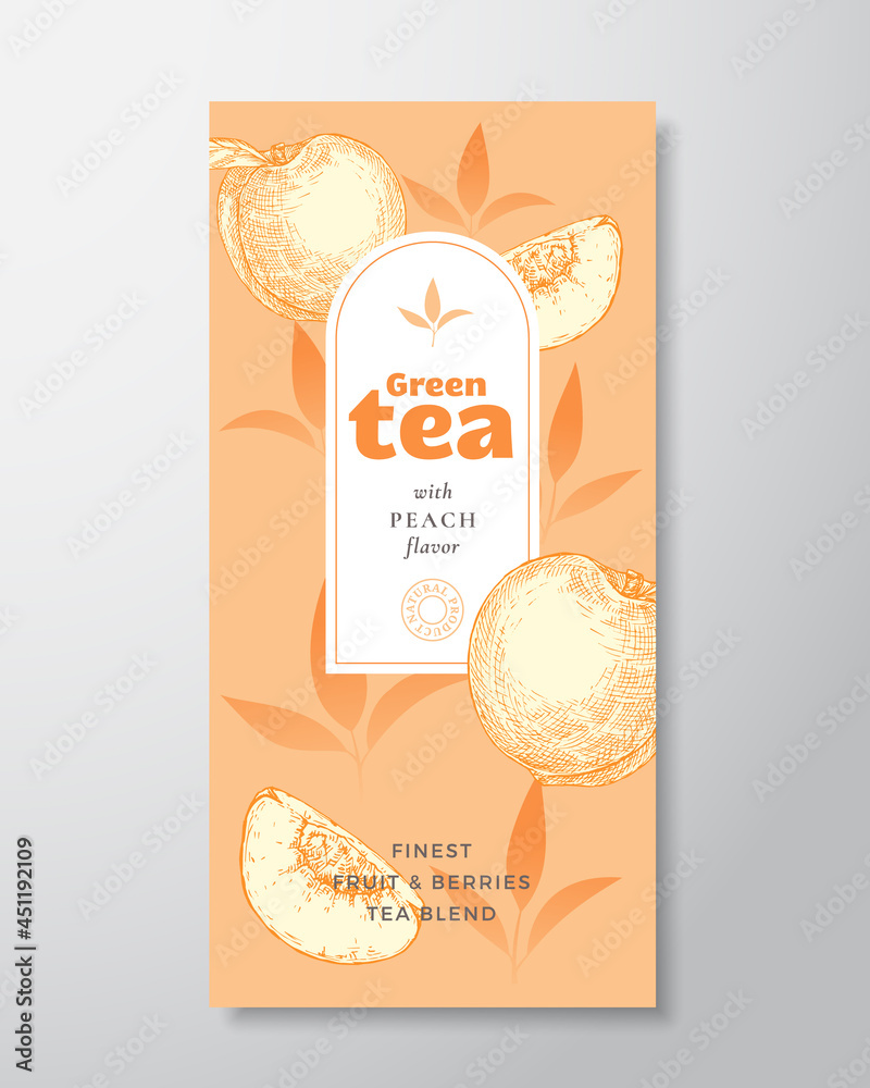 Fruit and Berries Tea Label Template. Abstract Vector Packaging Design ...