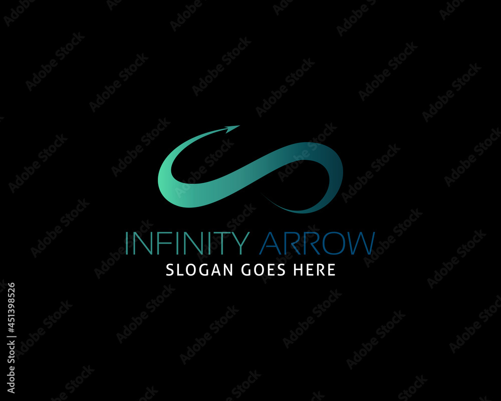 Arrow infinity business vector logo design Stock Vector | Adobe Stock