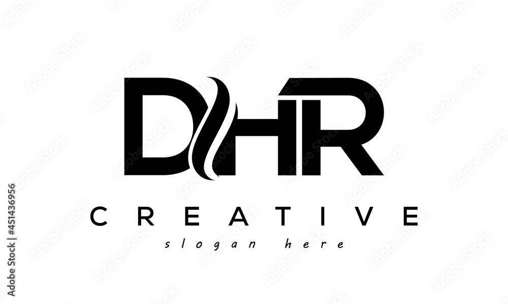 Letter DHR creative logo design vector Stock Vector | Adobe Stock