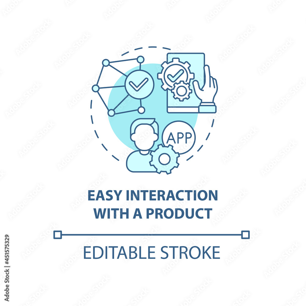 Easy interaction with product concept icon. Product usage abstract idea ...