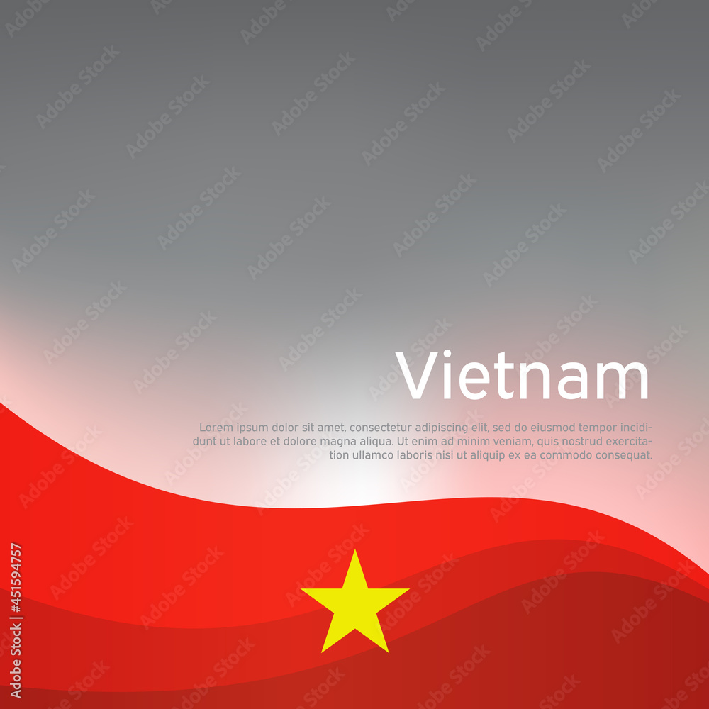 Abstract waving vietnam flag. Creative shining background for design of ...