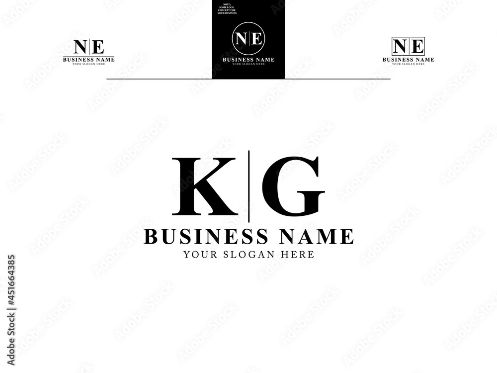 Letter KG Logo Design, Monogram kg logo icon vector with Abstract K&G ...