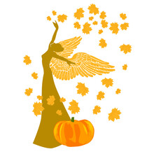 Autumn Angel Illustration Free Stock Photo - Public Domain Pictures