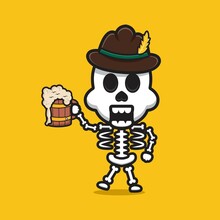 Skeleton Waiter For Halloween Free Stock Photo - Public Domain Pictures