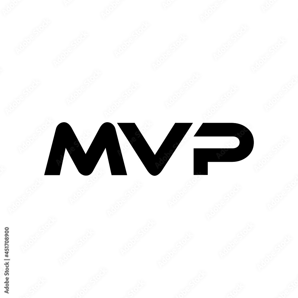 MVP letter logo design with white background in illustrator, vector ...