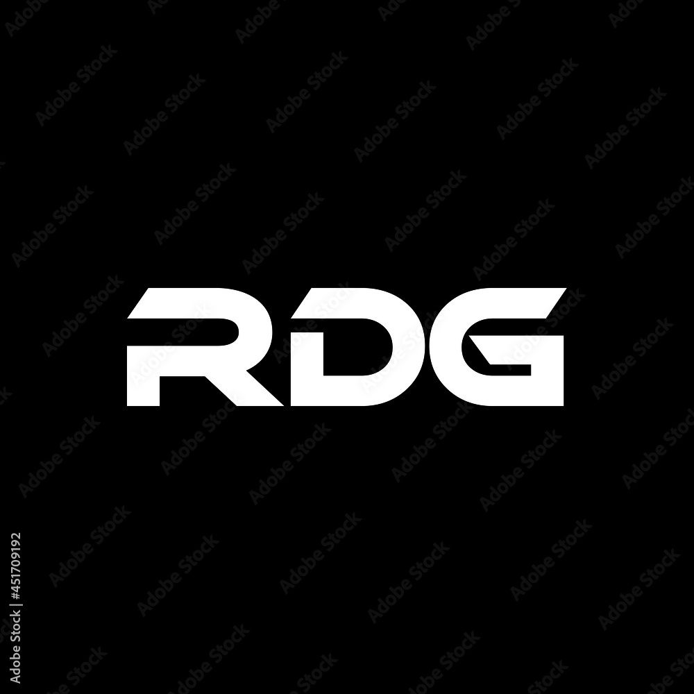RDG letter logo design with black background in illustrator, vector ...