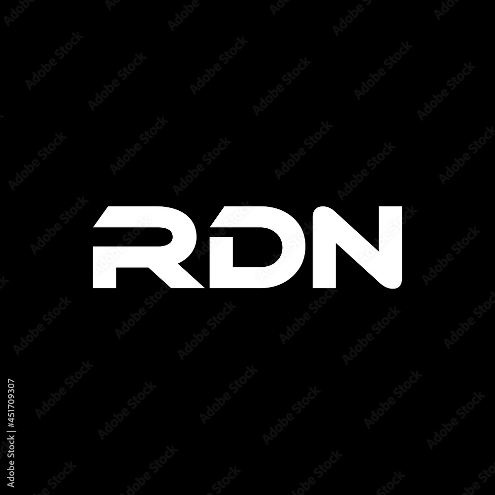 Stock-Vektorgrafik „RDN letter logo design with black background in ...