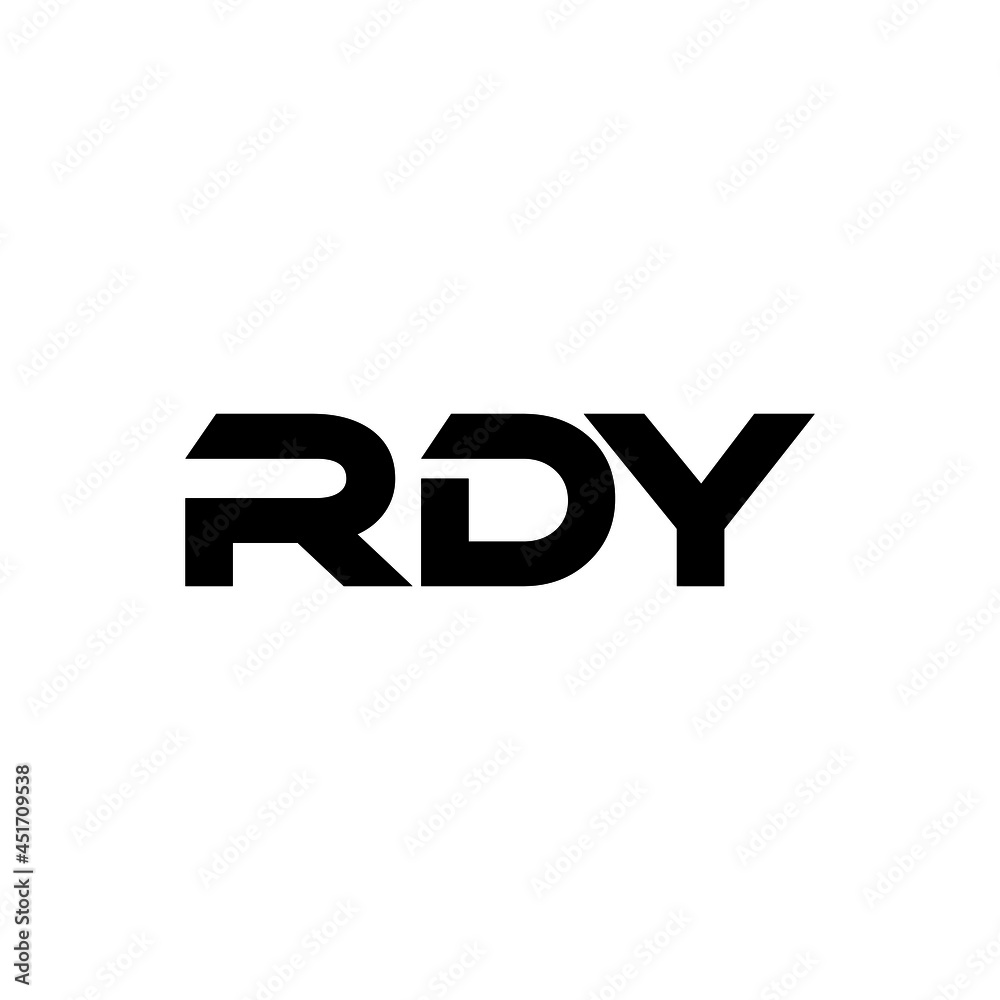 RDY letter logo design with white background in illustrator, vector ...