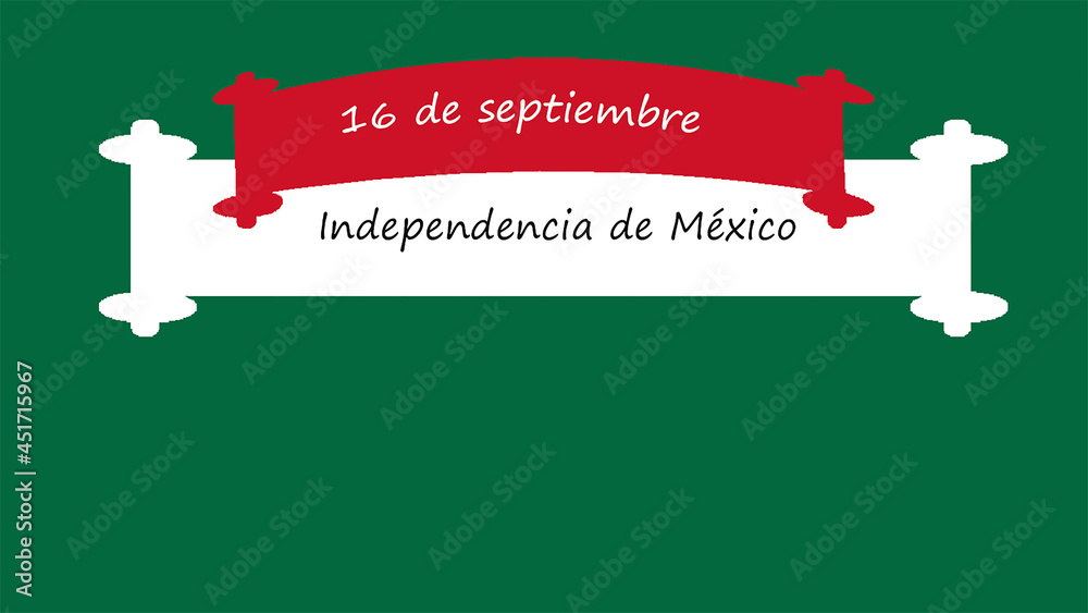 16 de septiembre, día de la independencia en Mèxico. Stock Illustration ...