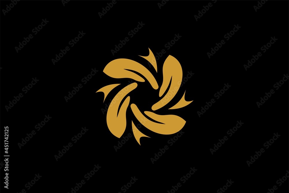 Circle hand logo design. Group abstract symbol. Blue color people care ...