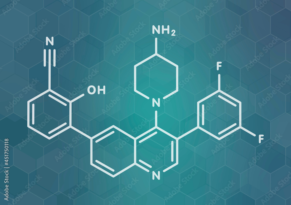 Paltusotine acromegaly drug molecule, illustration Stock Illustration ...