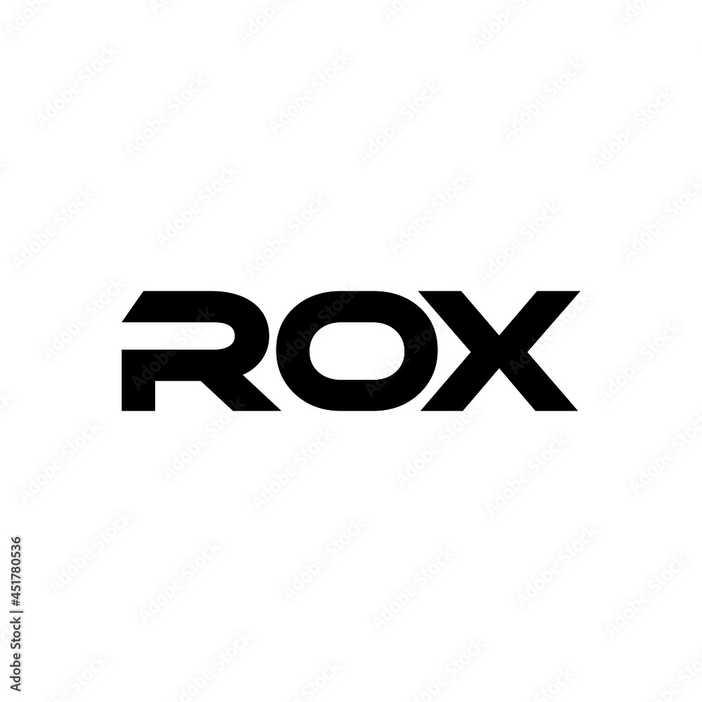 Stock-Vektorgrafik „ROX letter logo design with white background in ...