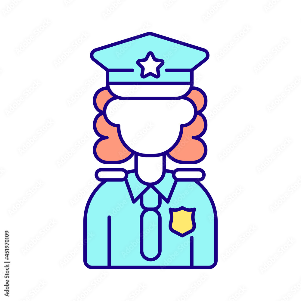 Police Woman Drawing