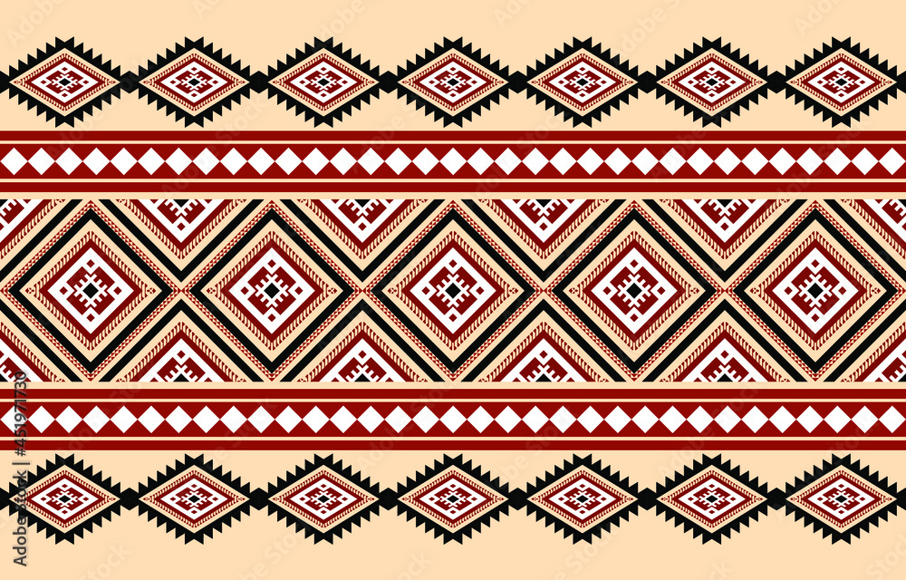 Geometric ethnic oriental seamless pattern traditional Design for ...