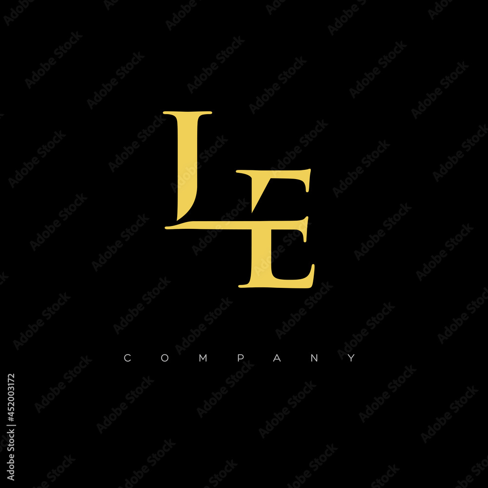 Initial LE logo design vector Stock Vector | Adobe Stock