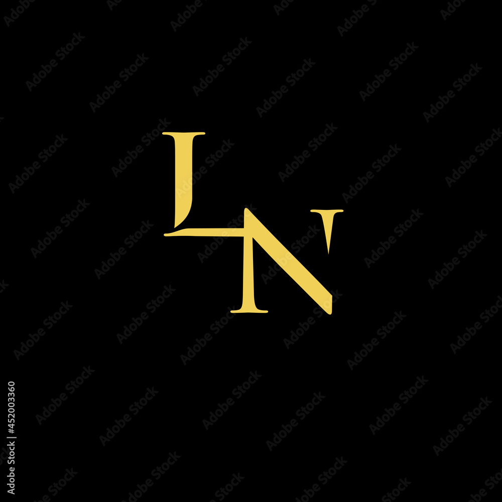 initial LN logo design vector Stock Vector | Adobe Stock