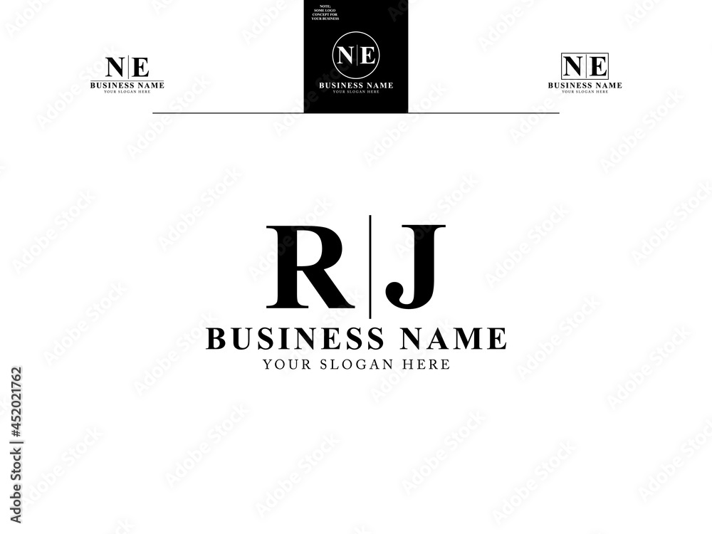 Letter RJ Logo, Monogram rj logo icon vector with Abstract R&J simple ...