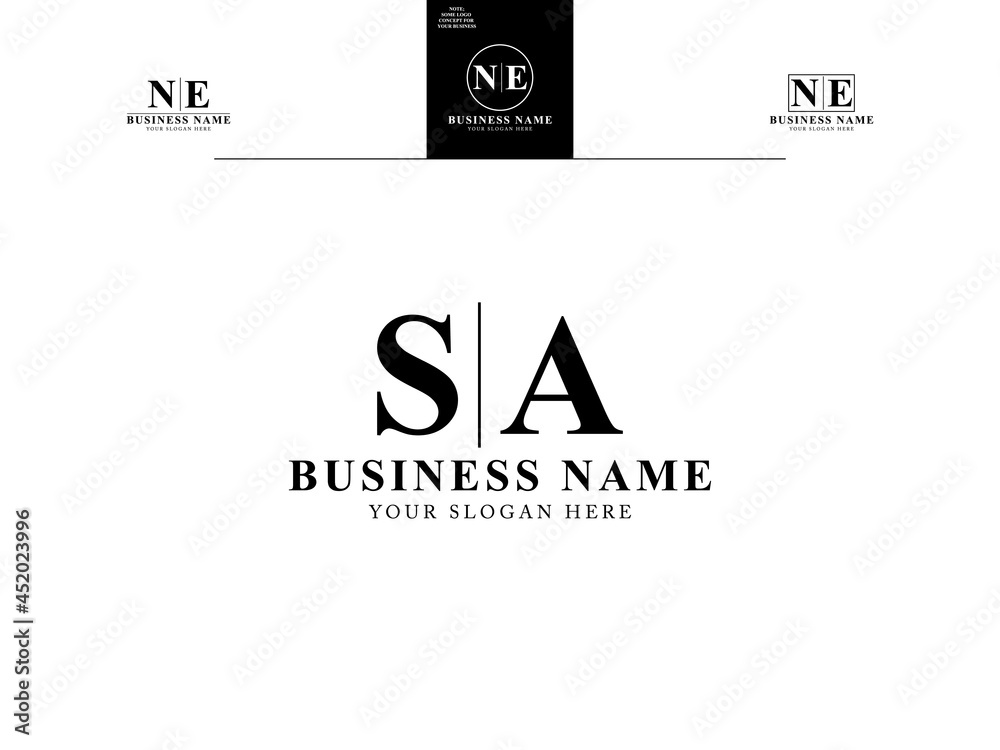 Letter SA Logo, Monogram sa logo icon vector with Abstract S&A simple ...