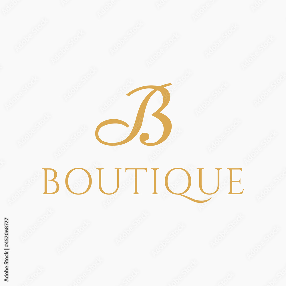 Boutique logo design, Simple and Minimalist Initial Letter B for ...