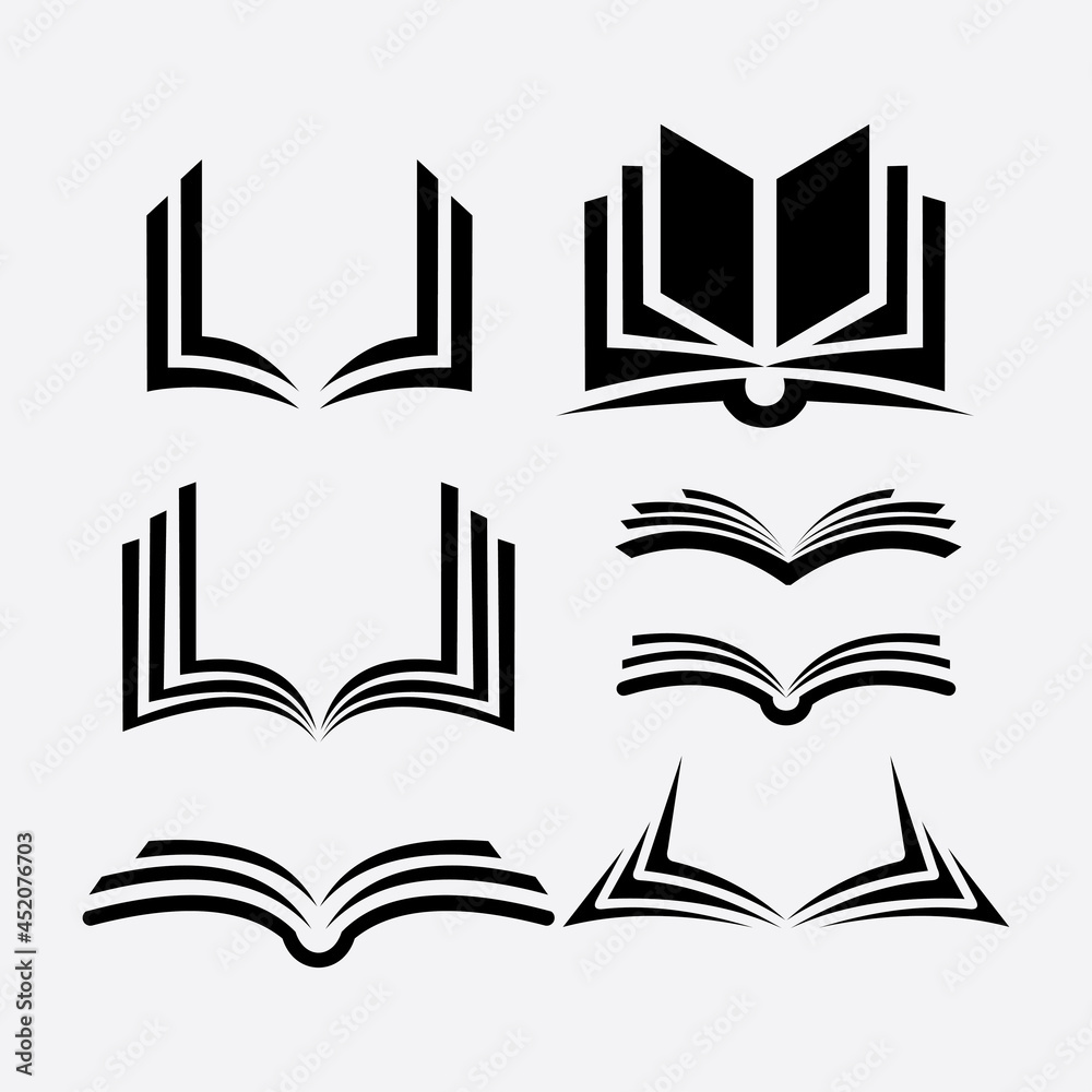 book logo icon Stock Vector | Adobe Stock