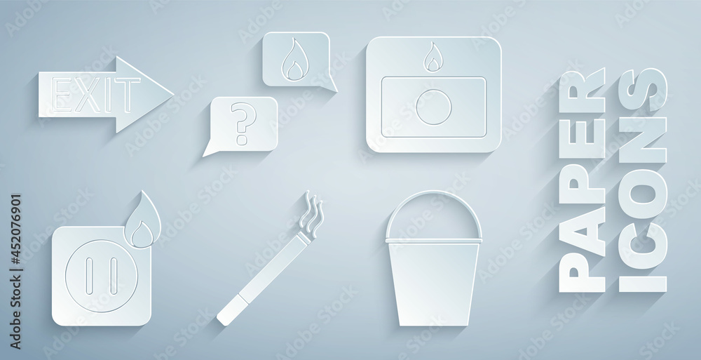 Set Cigarette, Fire alarm system, Electric wiring of socket in fire ...