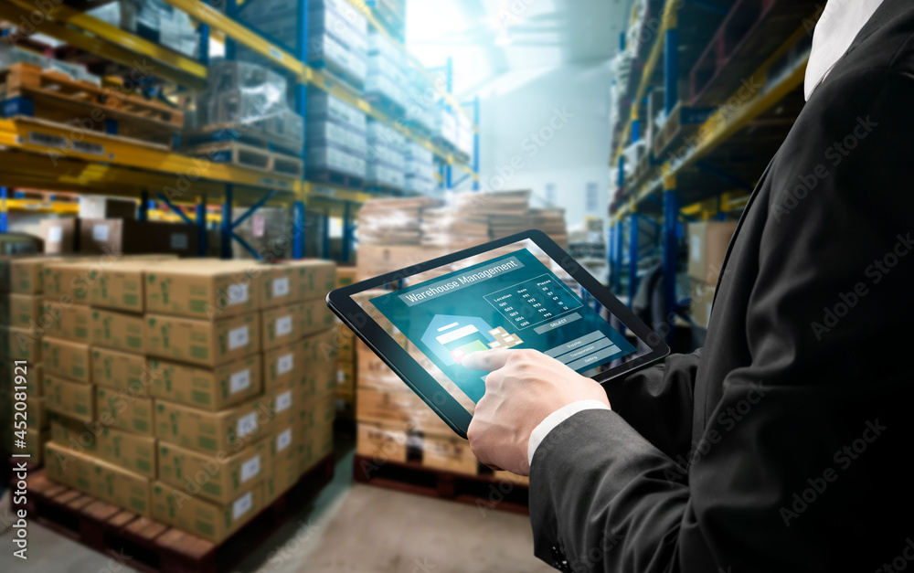 Warehouse management innovative software in computer for real time ...