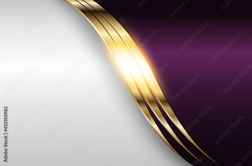 Business elegant background, silver gold metallic with dark purple, 3D ...