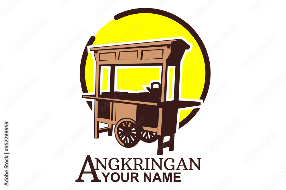 Vector de Stock Vector Illustration for Angkringan food stall logo ...
