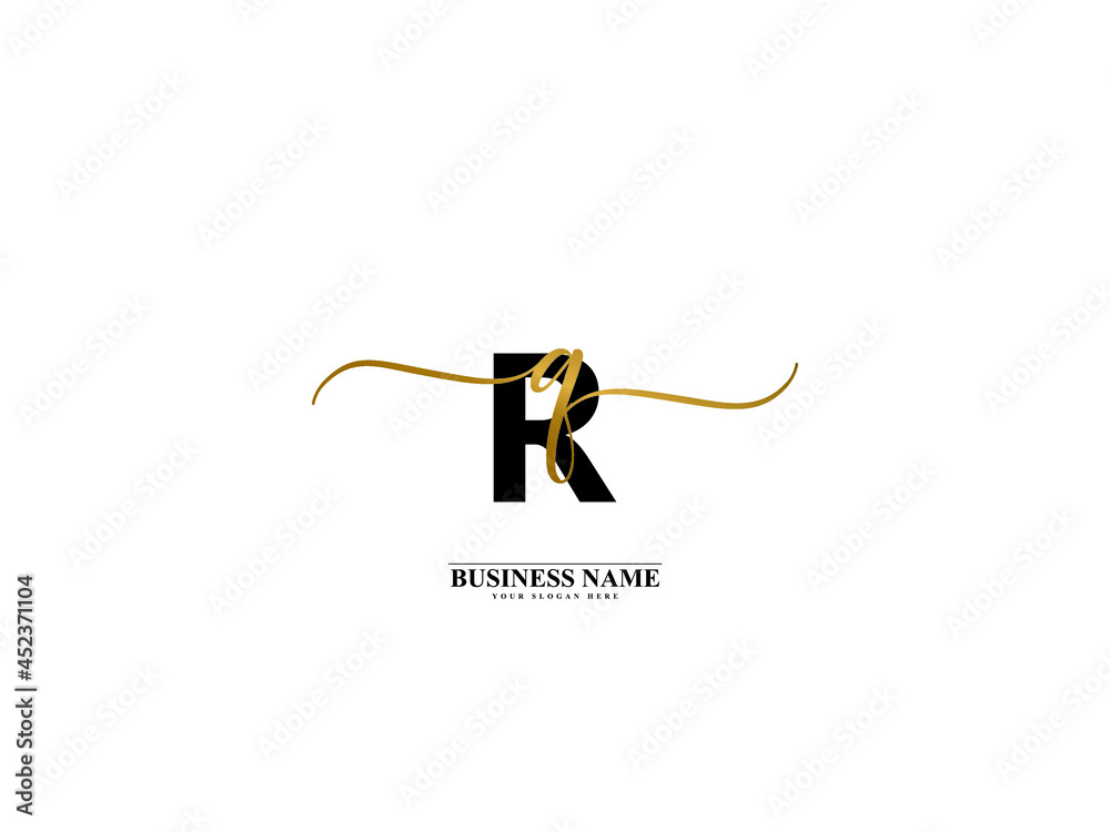 Letter RQ Logo, creative rq qr signature logo for wedding, fashion ...