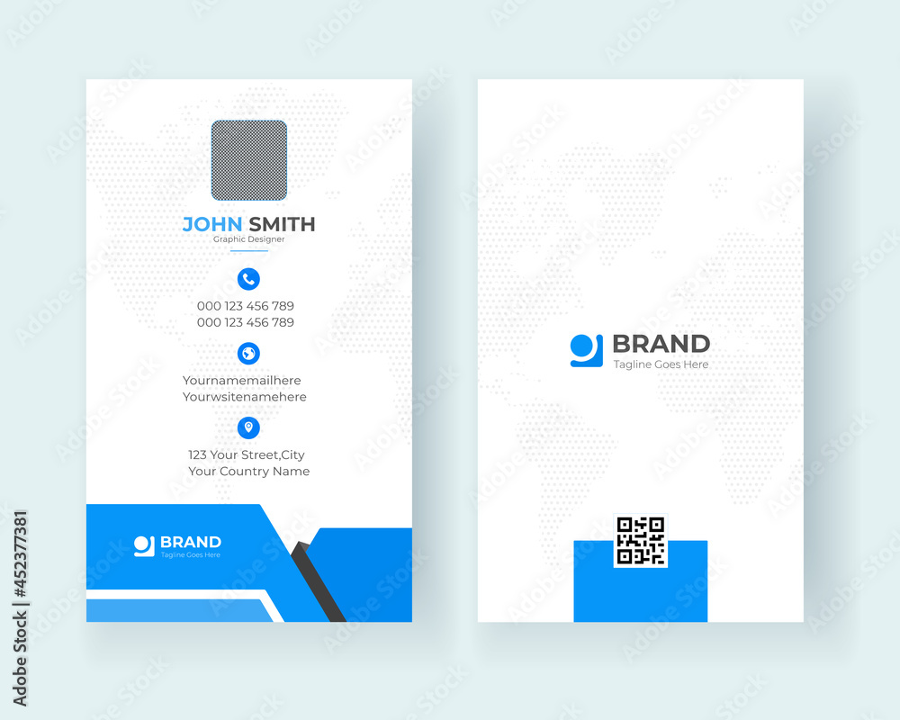 Modern ID Card Set.Clean and Minimal Business Card.Corporate ID Card ...