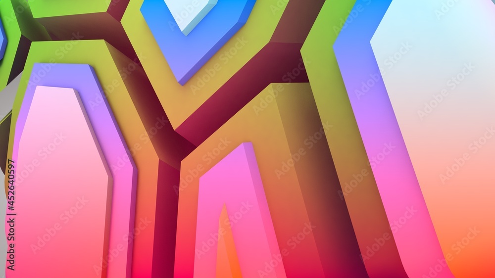 Ilustración de Stock Diseño tridimensional de geometría. Formas ...