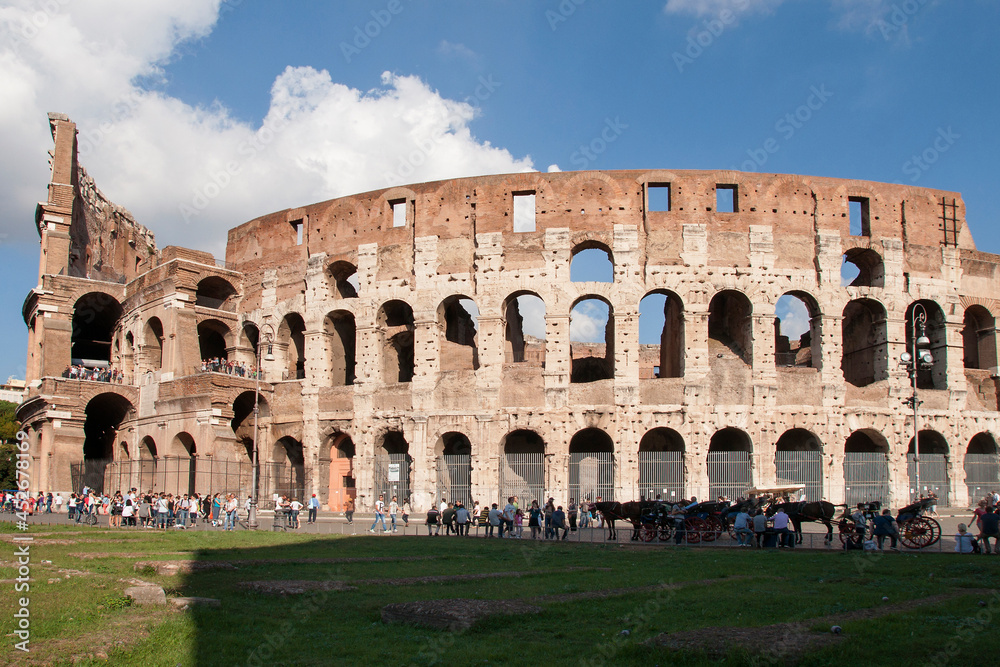 Italy. Rome. Flavius Amphitheater is a Colosseum, an architectural ...
