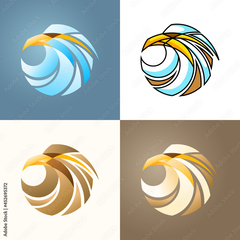 Eagle circle shape vector artwork Stock Vector | Adobe Stock