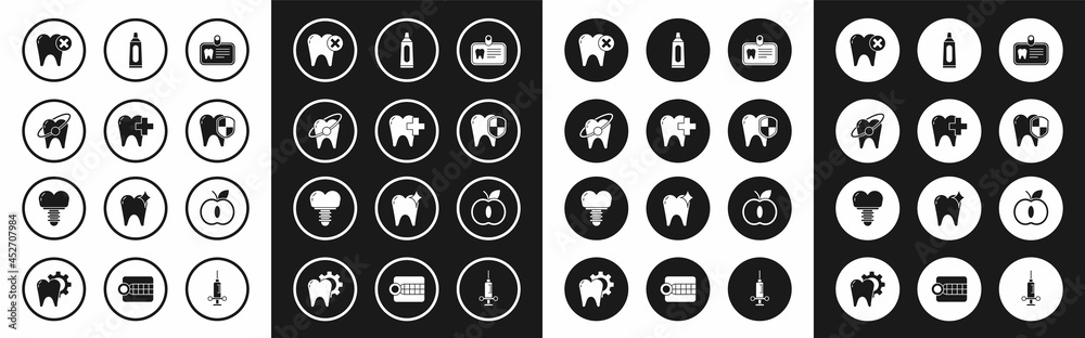 Set Id card with tooth, Dental clinic for dental care, Tooth whitening ...