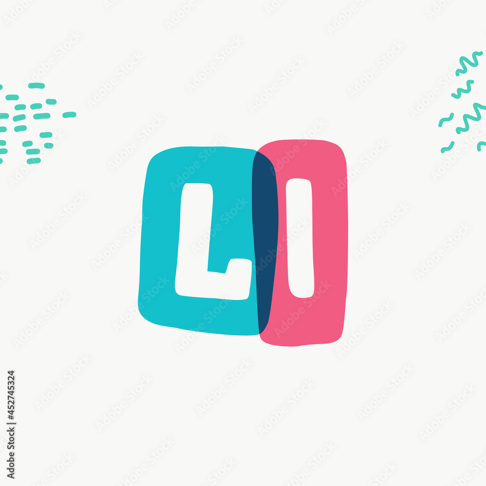 L letter typewriter-inspired logo with bold slab serif letters in ...