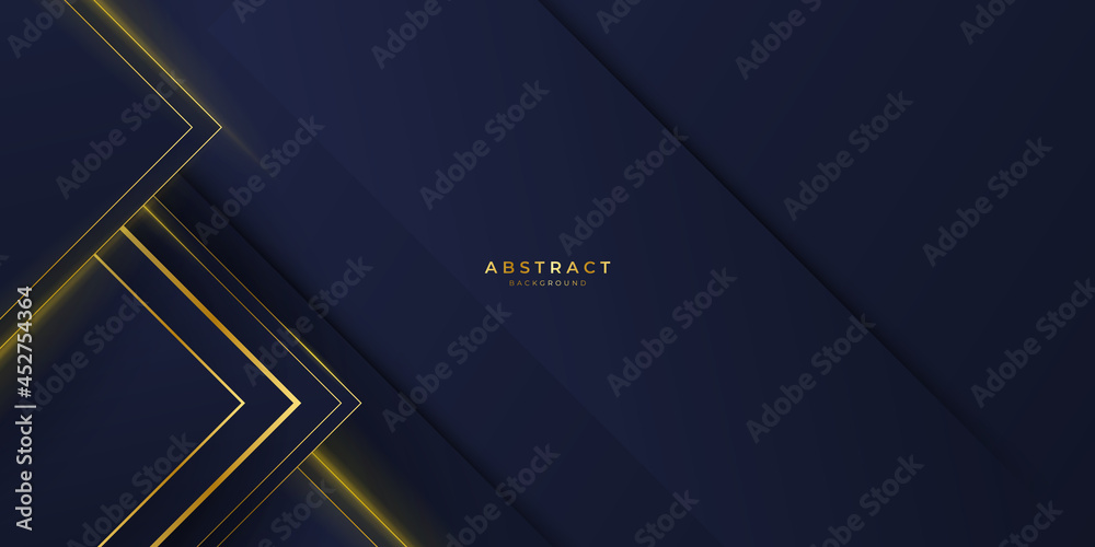 Abstract dark blue and gold background Stock Vector | Adobe Stock