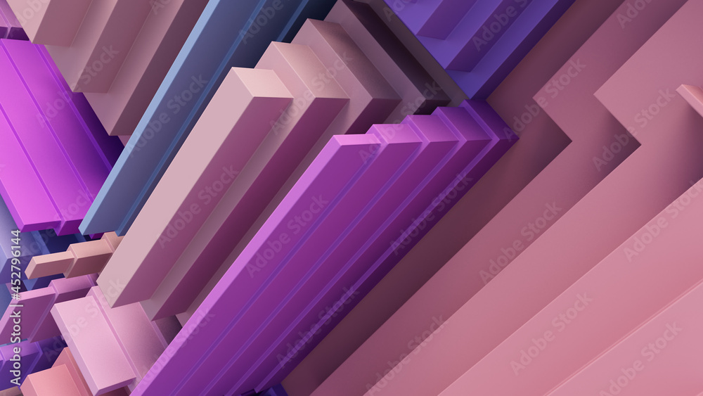 Pastel Colored Tech Background with a Geometric 3D Structure. Clean ...