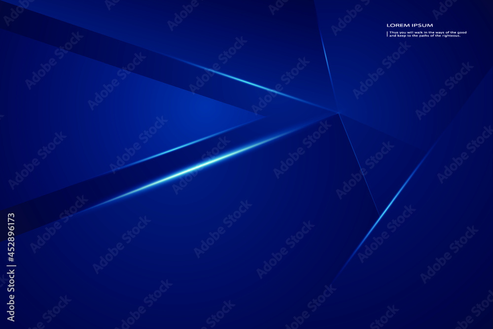 Abstract luxury blue tech template design with gold glitters template ...