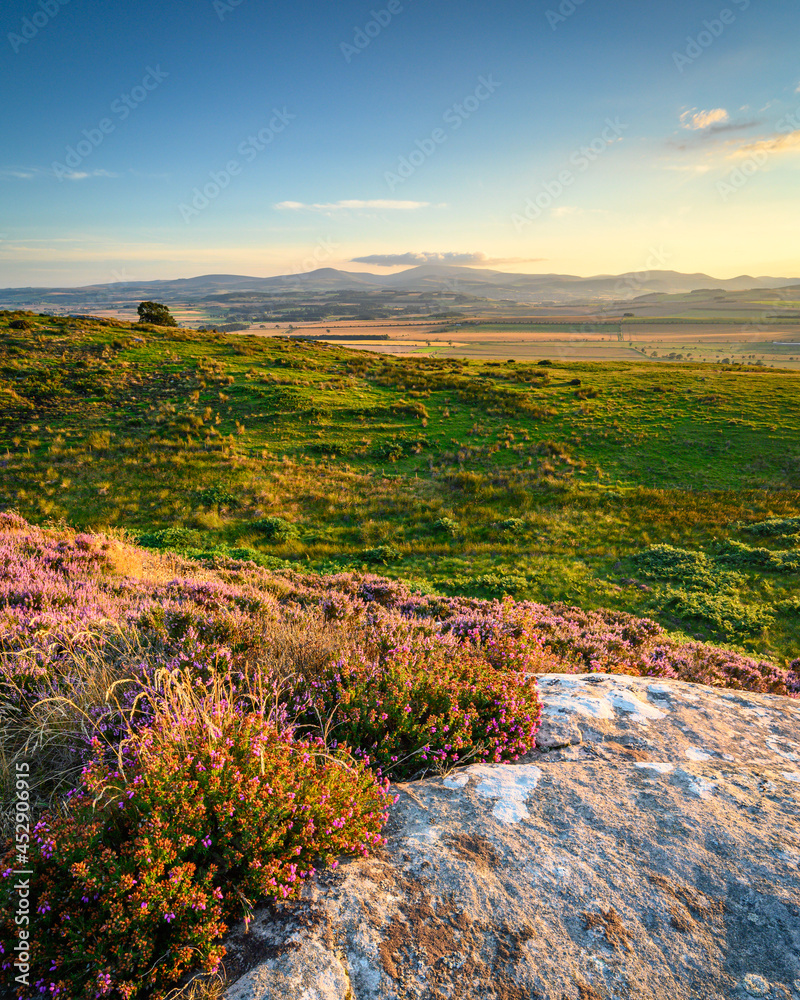 The Cheviot Hills from Bowden Doors. Raven's Crag and Bowden Doors are ...