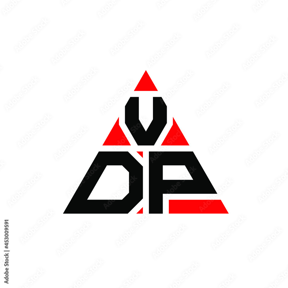 VDP triangle letter logo design with triangle shape. VDP triangle logo ...