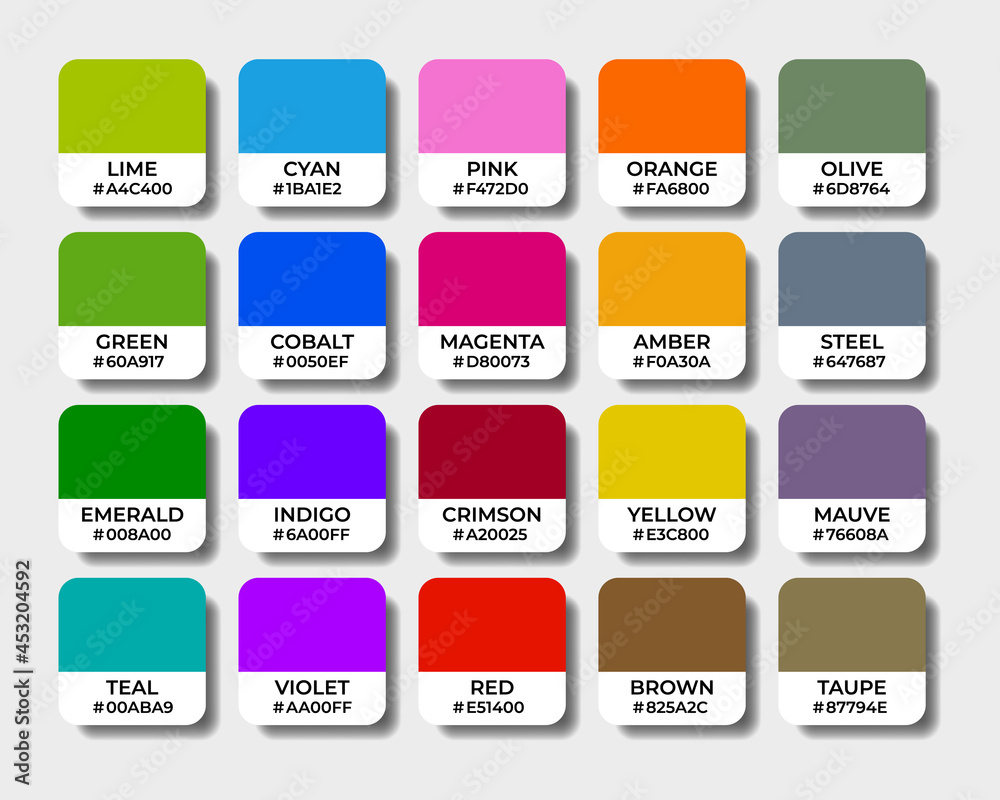 multicolor palettes pantone swatch sets Stock Vector | Adobe Stock