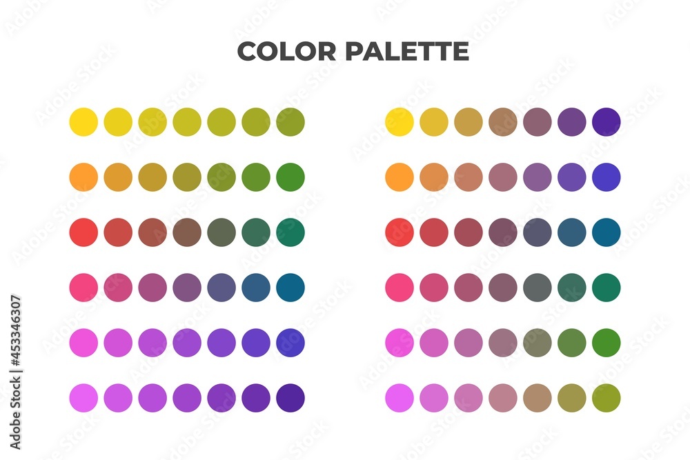 Color Palette Swatches Catalog Stock Vector | Adobe Stock