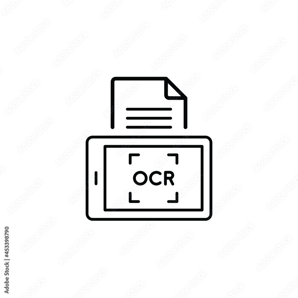 Image vectorielle Stock Optical character recognition icon. Simple ...