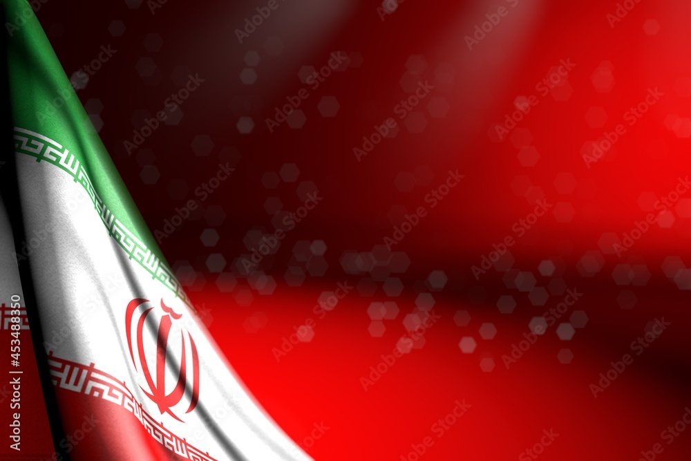 cute national holiday flag 3d illustration. - photo of Iran flag ...