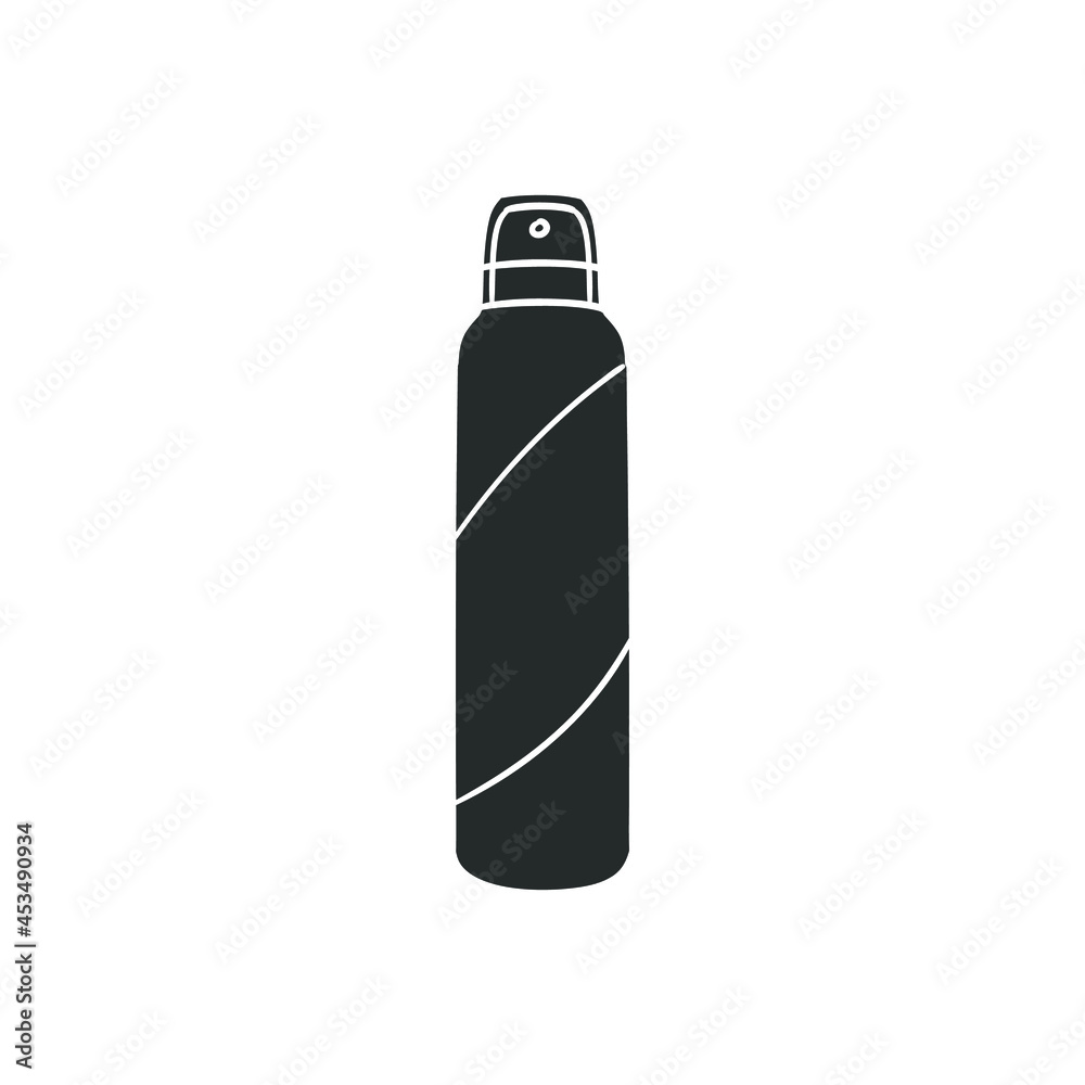 Deodorant Spray Icon Silhouette Illustration. Perfume Aerosol Vector ...