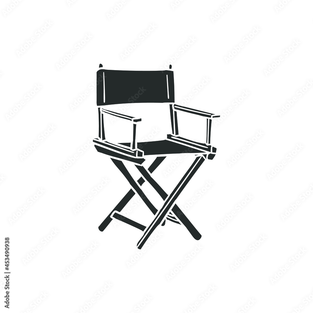 Director Chair Icon Silhouette Illustration. Movie and Theater Vector ...