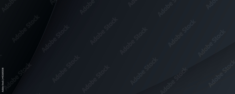 Modern simple 3D black banner background. Vector abstract graphic ...