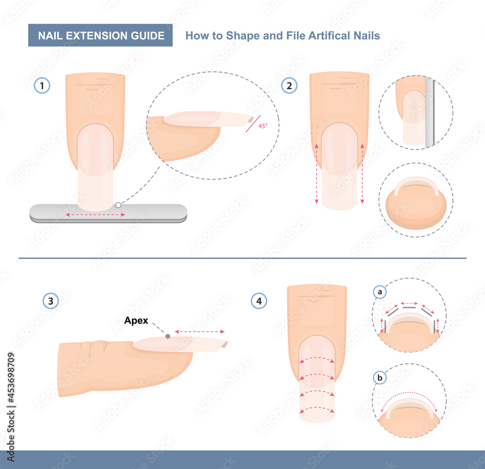 Nail extension guide. How to Shape and File Artificial Nails the Right ...