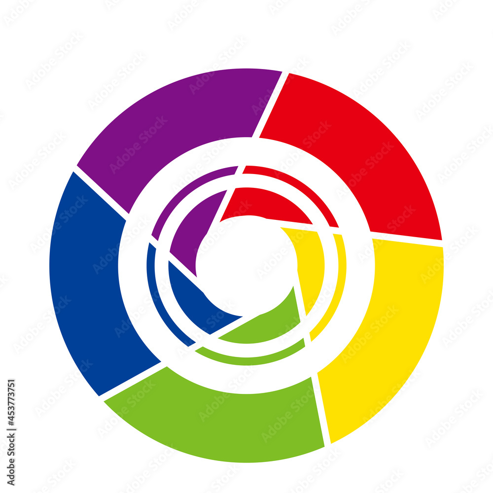 Infographics. Shutter type pie chart, chart chart, illustration, PDCA ...